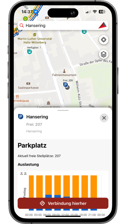 Mein HALLE Unterwegs - Die Mobilitätsapp für Halle (Saale)